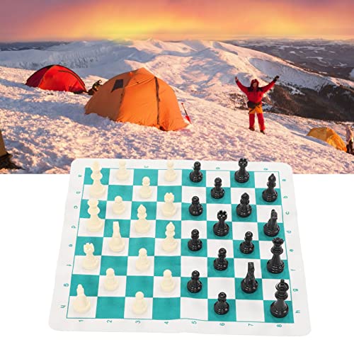 Kadimendium Travel Chess Set, Entertainment Game Light Increase Feelings Compact Roll Up Chess Board Set for Adults for Picnic for Travel(Wang Gao 65MM)