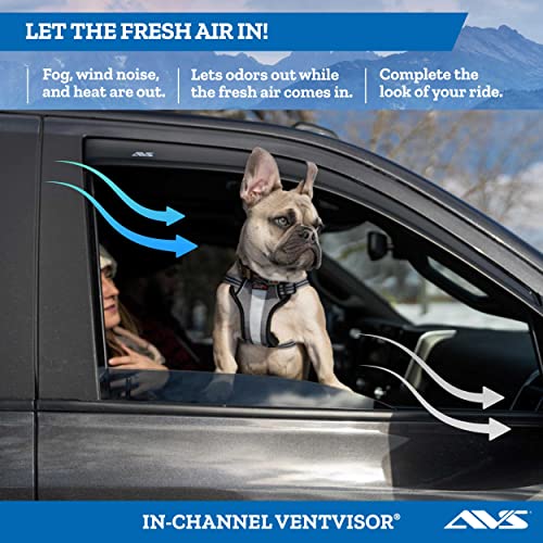 Auto Ventshade [AVS] In-Channel Ventvisor / Rain Guards | Fits 2007 - 2014 Ford Edge, 2007 - 2015 Lincoln MKX- Smoke, 4 pcs. | 194141