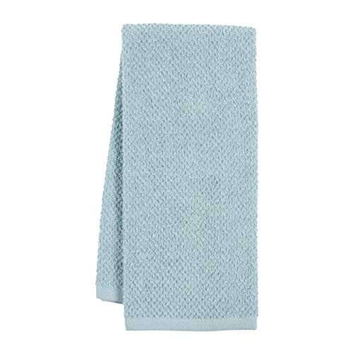 KAF Home Ayesha Curry Mixed Utility Kitchen Towel Set | Set of 6 Mixed Terry Kitchen Towels | Absorbent Kitchen Towels Perfect for Spills, Drying Dishes, Cooking, and Any Household Mess - Aqua