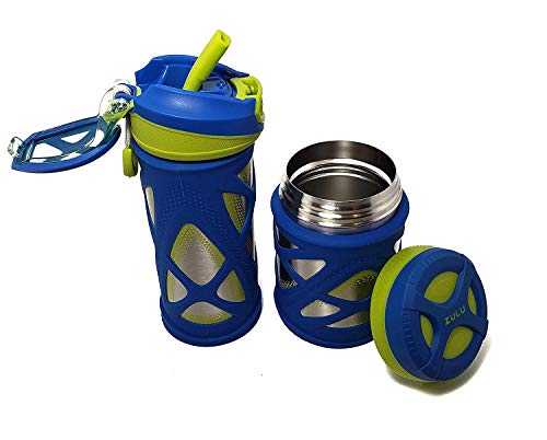 Zulu Kids Water Bottle and Canister Set - Blue