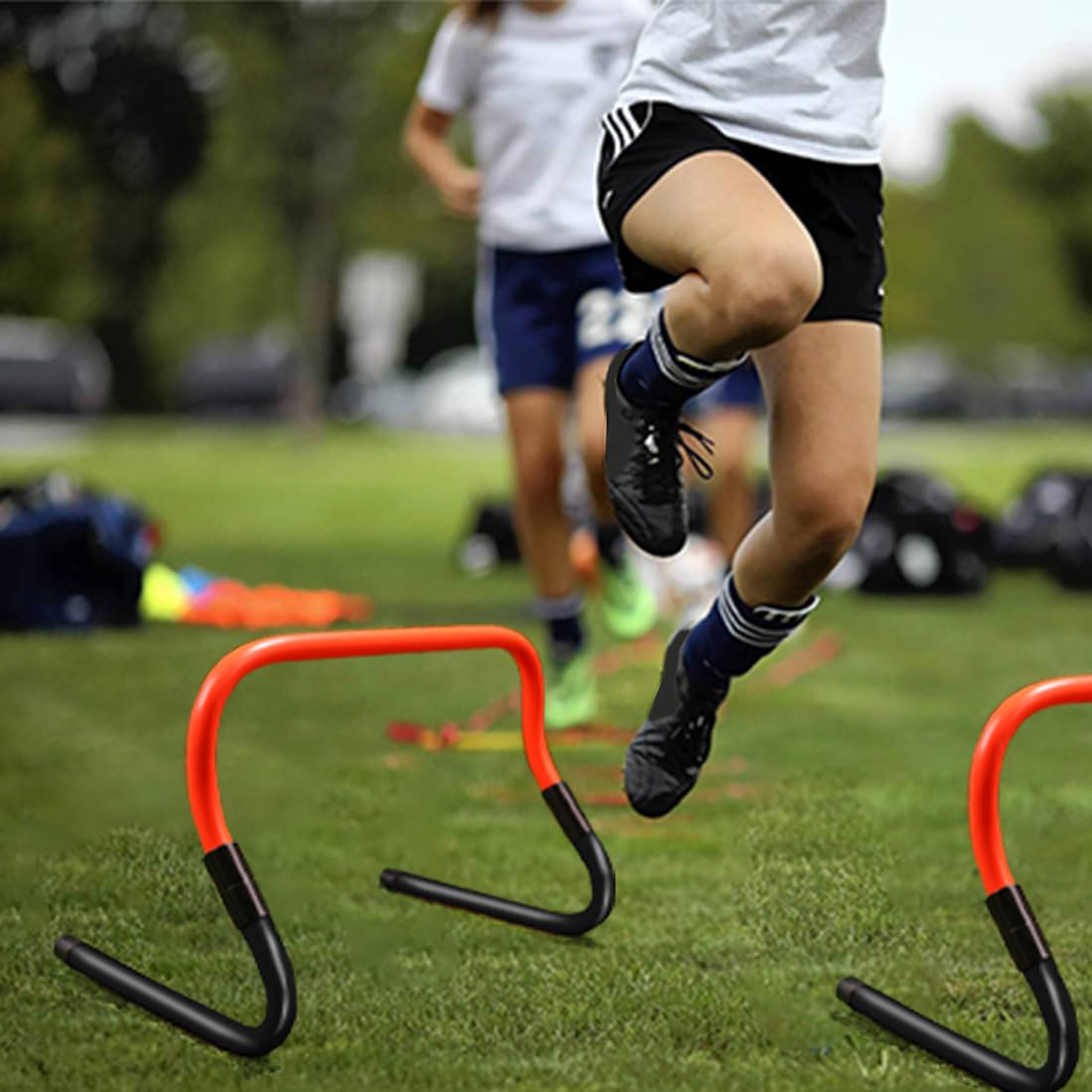 ASENVER Adjustable Height Hurdle Agility Training Hurdle Set of 5 Set of 10 (Set of 5)