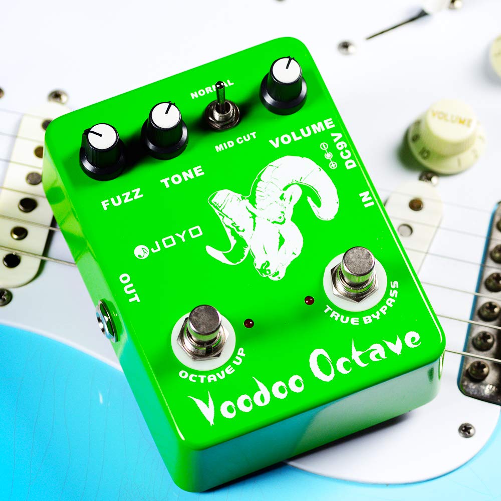 JOYO JF-12 Voodoo Octave Germanium 60's Fuzz Pedal Bundle with JP-05 Pedal Power Supply Built-in Rechargeable Battery