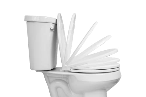 Centoco 1700SC-001 Luxury Plastic Elongated Toilet Seat with Slow Close, White