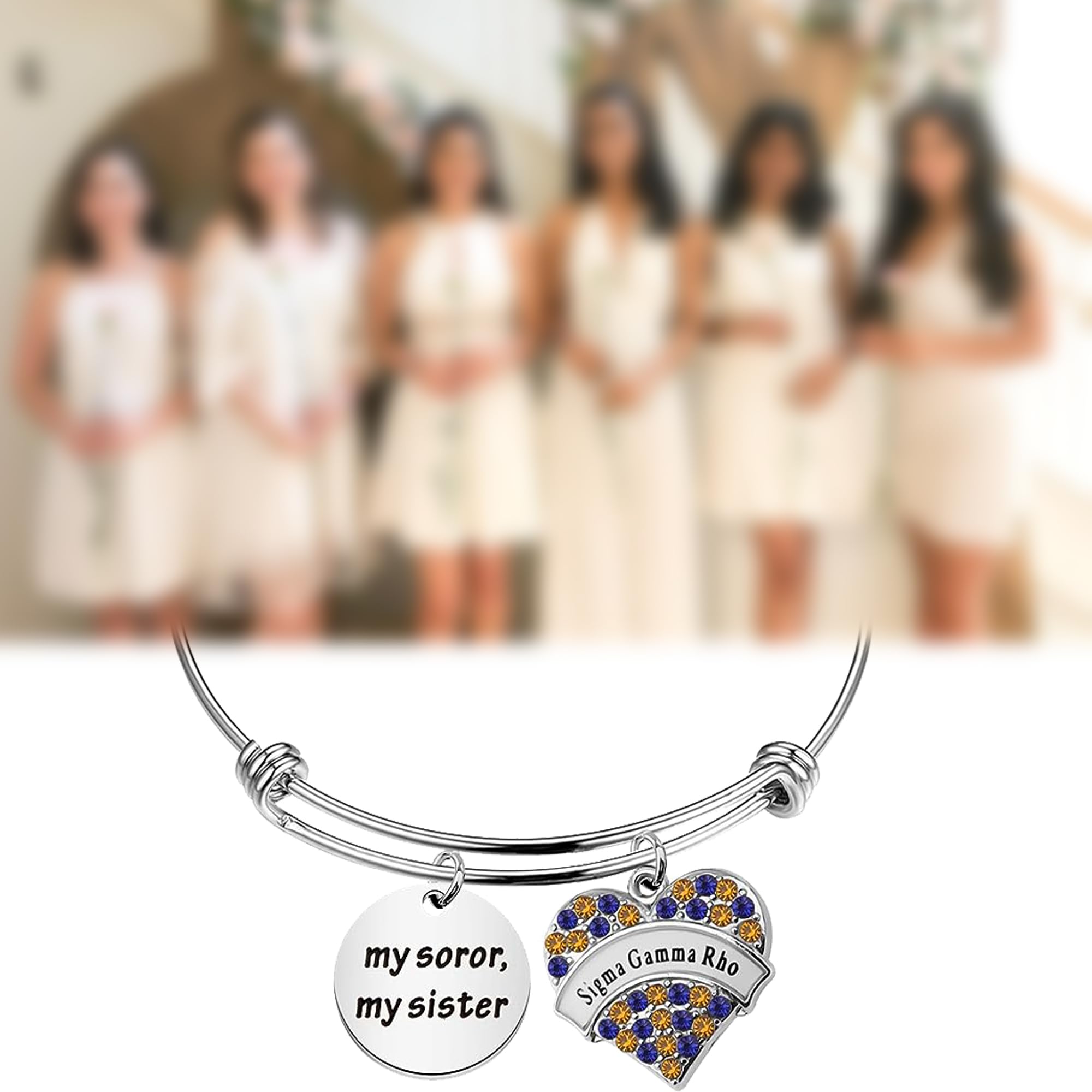 BAUNA Sorority Bracelet SGR Charm Bracelet Jewelry My Sister 1922 Sorority Gift (Inspired Bracelet)