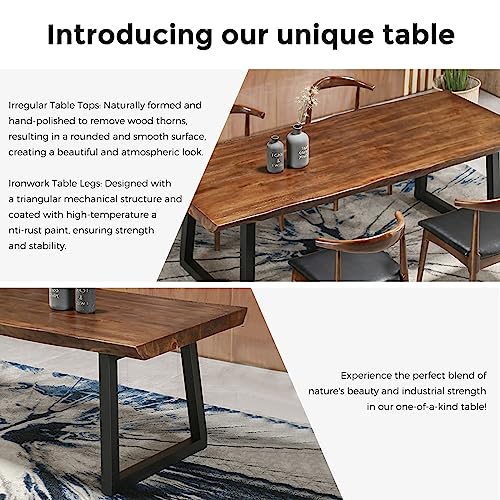 jmzx store Modern Gaming Workbench Solid Wood Desktop Computer Desk Home Minimalist Bedroom Desk Nordic Desk Small Long Table,Rustic Brown 55 inch