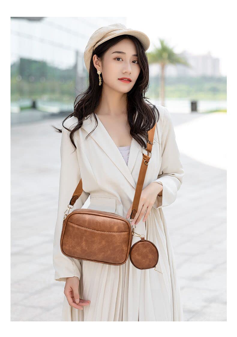Barsine Crossbody Bags for Women Small Vegan Leather Purses with Coin Purse