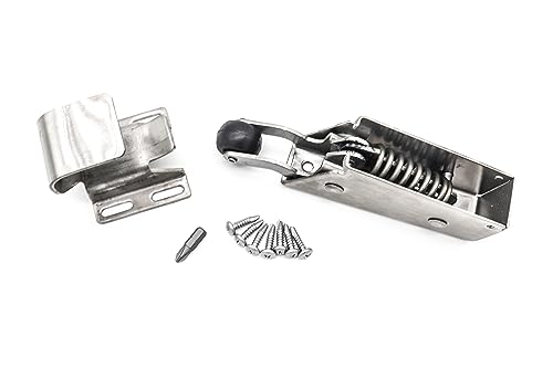 Kason 1095 Stainless Steel Closer with 1094 Adjustable Stainless Steel Wide Hook, Flush to 3/4" Offset and Hardware KIT