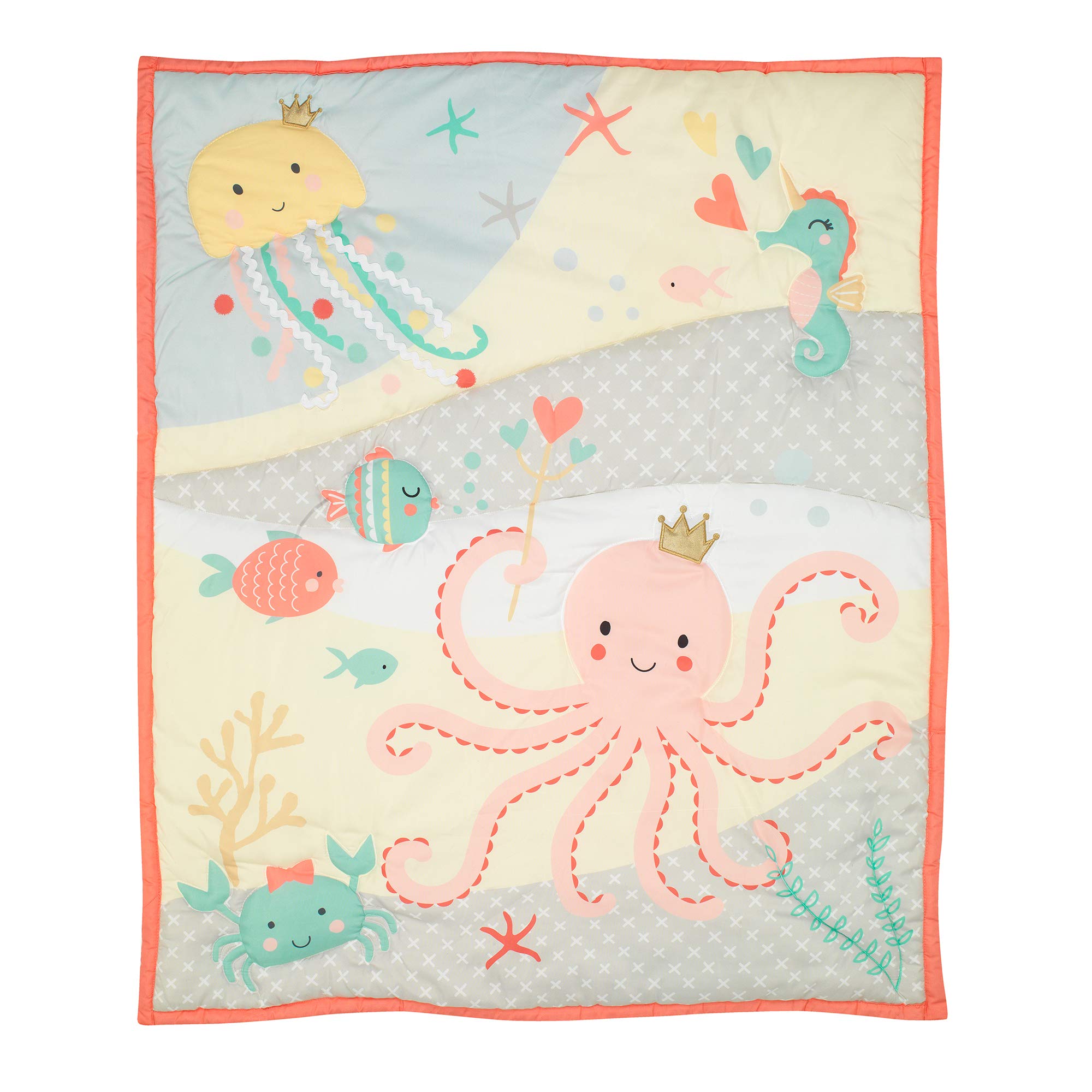 Bedtime Originals Ocean Mist 3Piece Crib Bedding Set, Multicolor