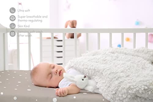 Bear’s Little Fish 100% Organic Cotton Baby Bassinet Sheets - Soft Fitted Crib Sheets for Hourglass Rectangular Oval Bassinet Mattress Pad Basket For Bedside - 3-Pack