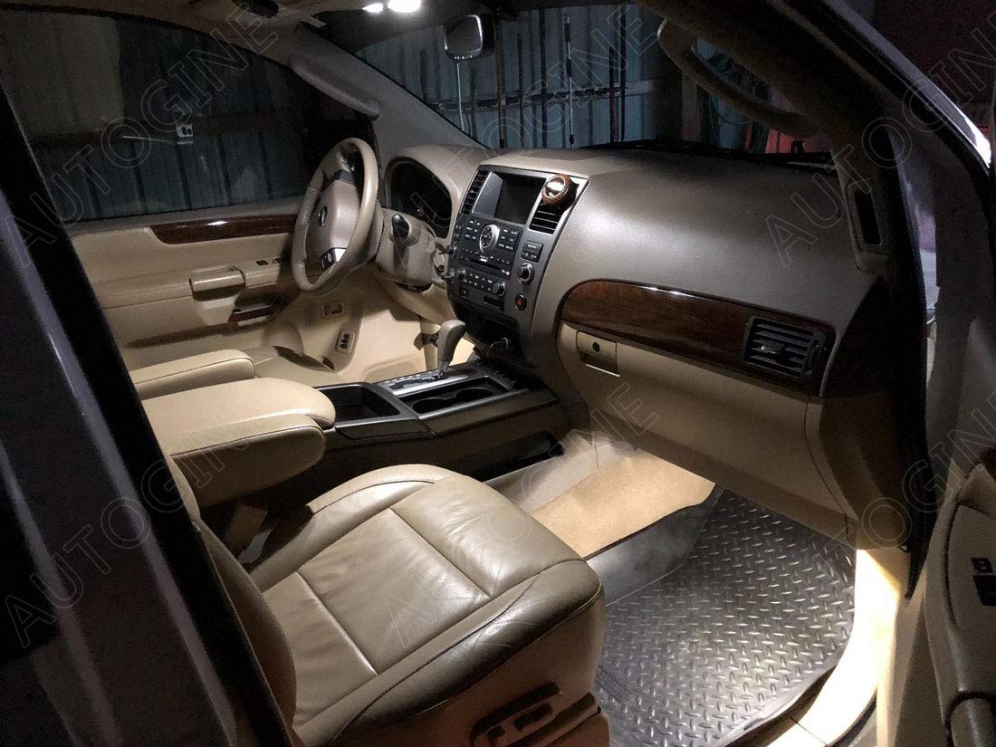 AUTOGINE 11 Piece White Interior LED Lights kit for 2008-2020 Ford F250 F350 Super Duty Super Bright 6000K Interior LED Light Bulbs Package + Install Tool