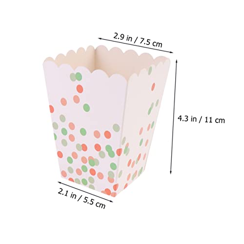jojofuny 24pcs Popcorn Boxes Wedding Confetti Wedding Party Supplies Party Treat Boxes Candy Box Popcorn Treat Box Party Popcorn Boxes Set up Snack Box Chicken Popcorn Box Dessert