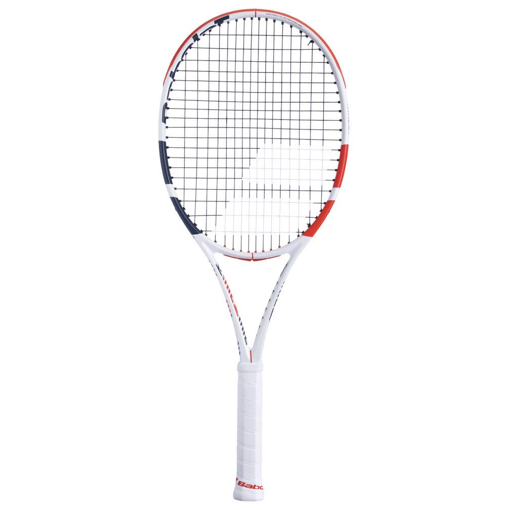 Babolat Pure Strike Team Tennis Racquet Racquet - Strung with 16g White Babolat Syn Gut at Mid-Range Tension (4 1/2" Grip)