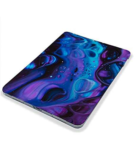 Kawaii Purple Blue Liquid Art case Compatible with iPad Mini Air Pro 7.9 8.3 9.7 10.2 10.9 11 12.9 inch Pattern Cover New 2022 2021 Trifold Stand 3 4 5 6 7 8 9 Generation 385 (9.7" 5/6 gen)