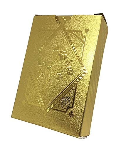 Jucoan 6 Decks of Playing Cards, Waterproof Plastic Poker Cards, Gold Foil Playing Cards for Party Game, Poker Size, Standard Index, (2 Gold, 2 Silver, 2 Pink)