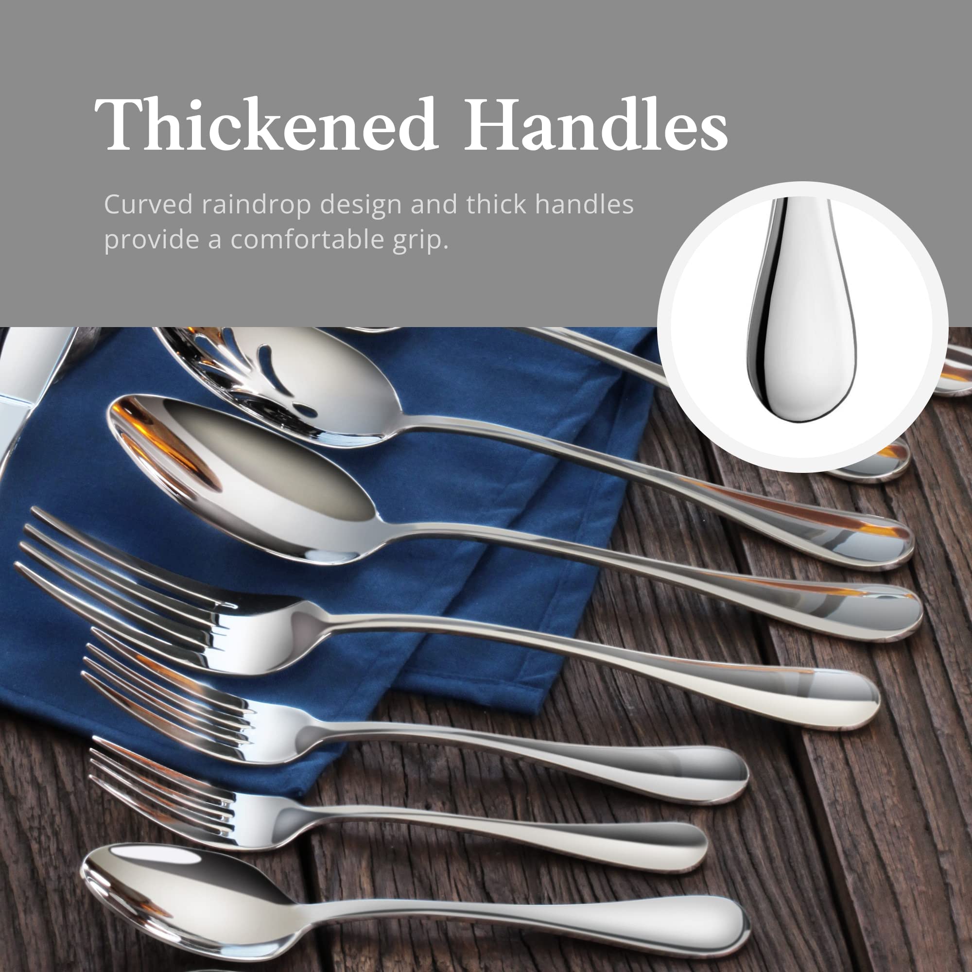 Artaste 18/10 Stainless Steel Elegant Serving & Hostess Flatware Sets (47-Piece 18/10 Silver Finish)