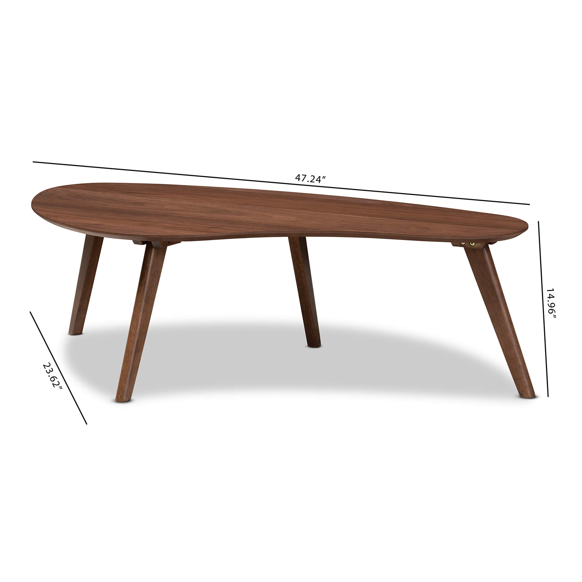 Baxton Studio Coffee Tables, One Size, Walnut