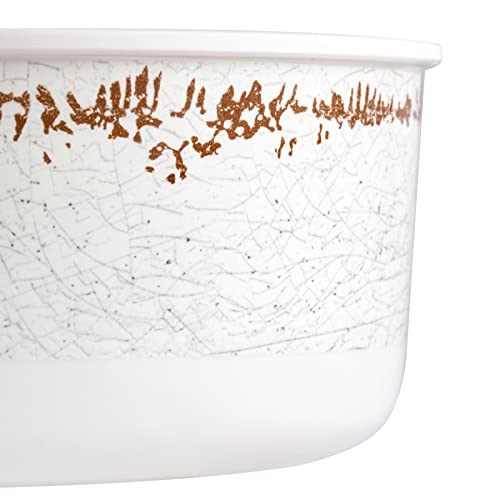 Gibson Home Mauna Melamine 8 Piece Nesting Food Storage Set W/PP Lid- 54OZ, 40OZ, 27OZ, 19OZ β Ice White (135400.08)