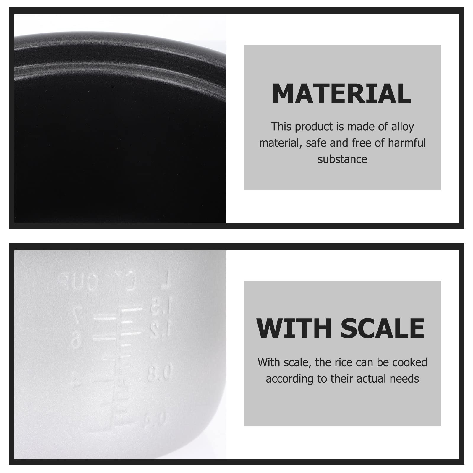 Rice Cooker 10 Cup Griddle Grill Accessories Pressure Cooker Non-stick Rice Cooker Pot Household Cooker Inner Pot Inner Cooking Pot Container Baking Bowl Nonstick Cookware Rice Cooker Small