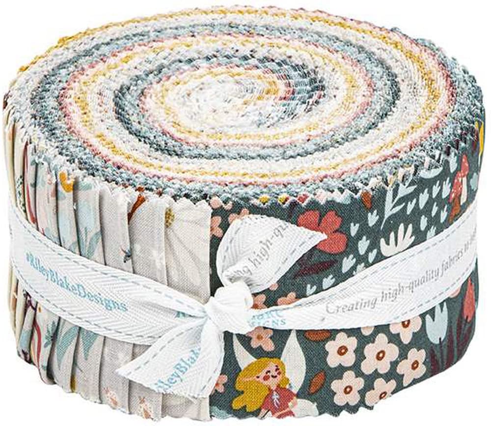Ashley Collett Design Fairy Dust Rolie Polie 40 2.5-inch Strips Jelly Roll Riley Blake RP-12440-40