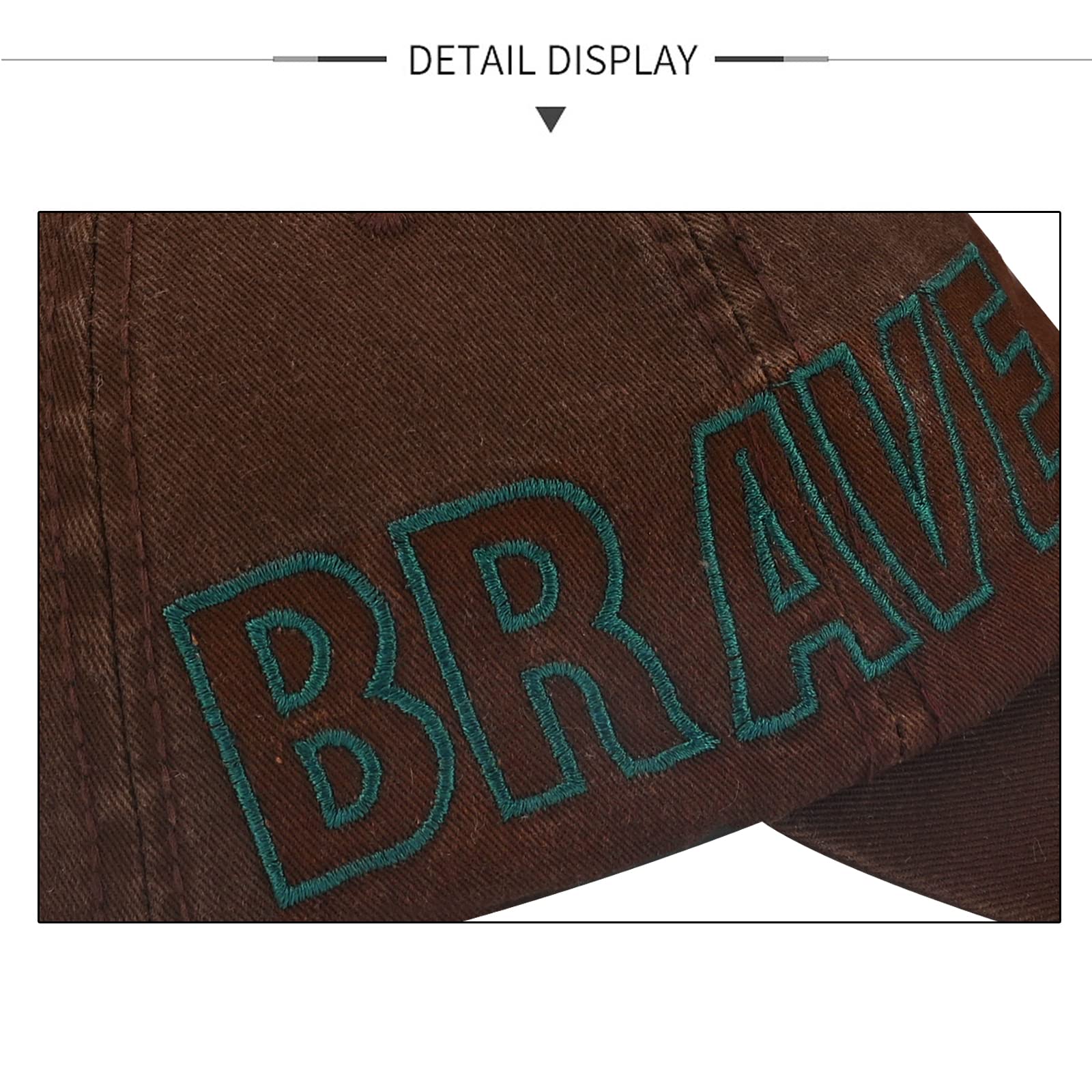 Baseball Cap Hat for Men Women Adjustable Unconstructed Dad Hat Classic Cotton Trucker Hats Letter Embroidered Travel Cap Brown