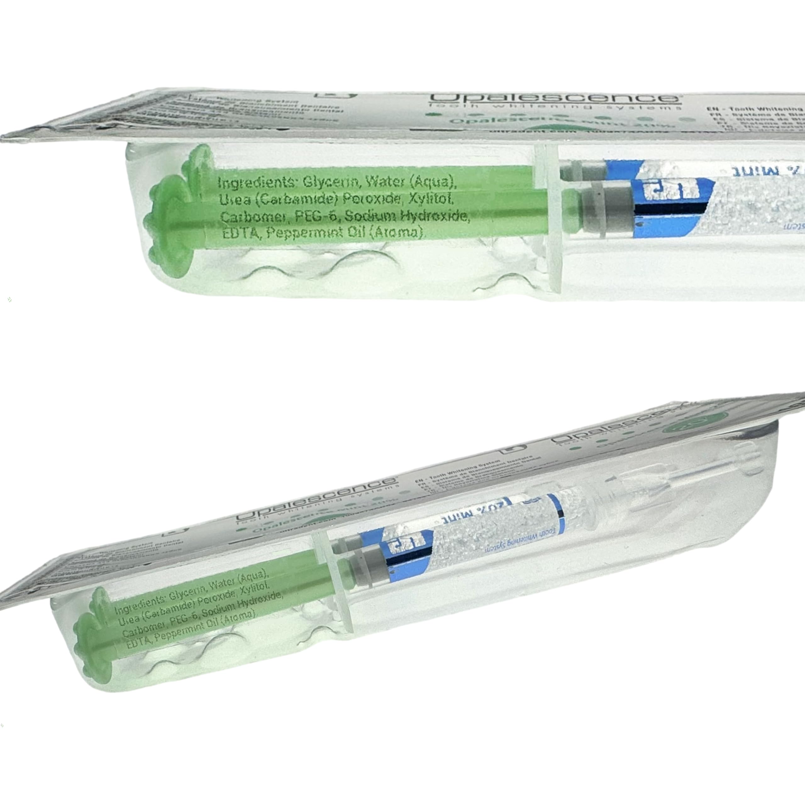 Opalescence 35% CP Mint - Gel Syringes Teeth Whitening - Refill Kit (2 Packs / 4 Syringes Total) Carbamide Peroxide Gel. Made by Ultradent. Tooth Whitening Refill Syringes 5197-2