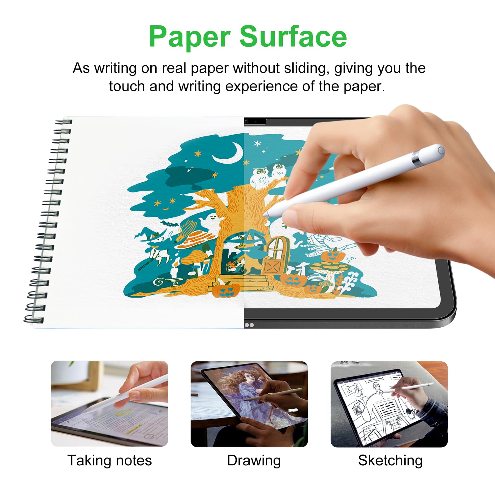 Bioton Paperfeel Screen protector Compatible with iPad 10th Generation 10.9 inch (2022), Anti-Glare, Anti-Fingerprints, Suitable for Drawing