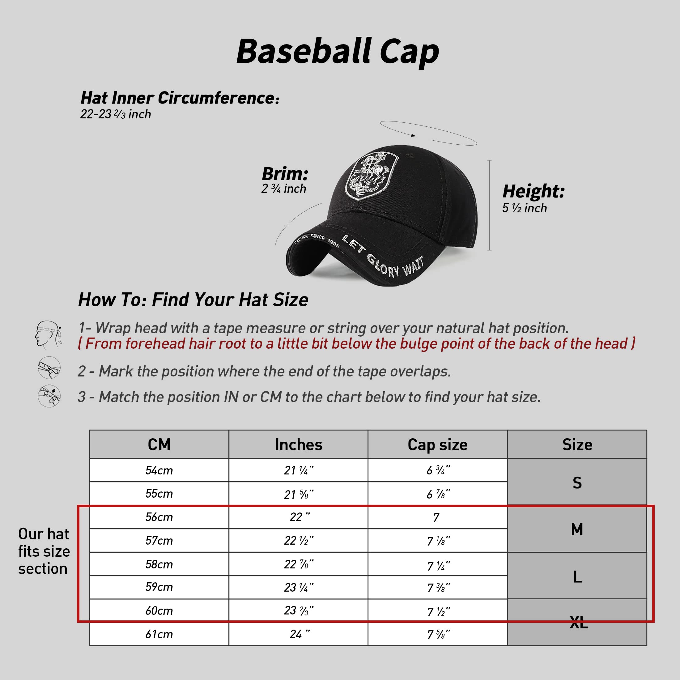 Baseball Cap Men Women Cotton Dad Hat Classic Plain Hat Adjustable Workout Hats Unisex Low Profile Hat Black-Silver
