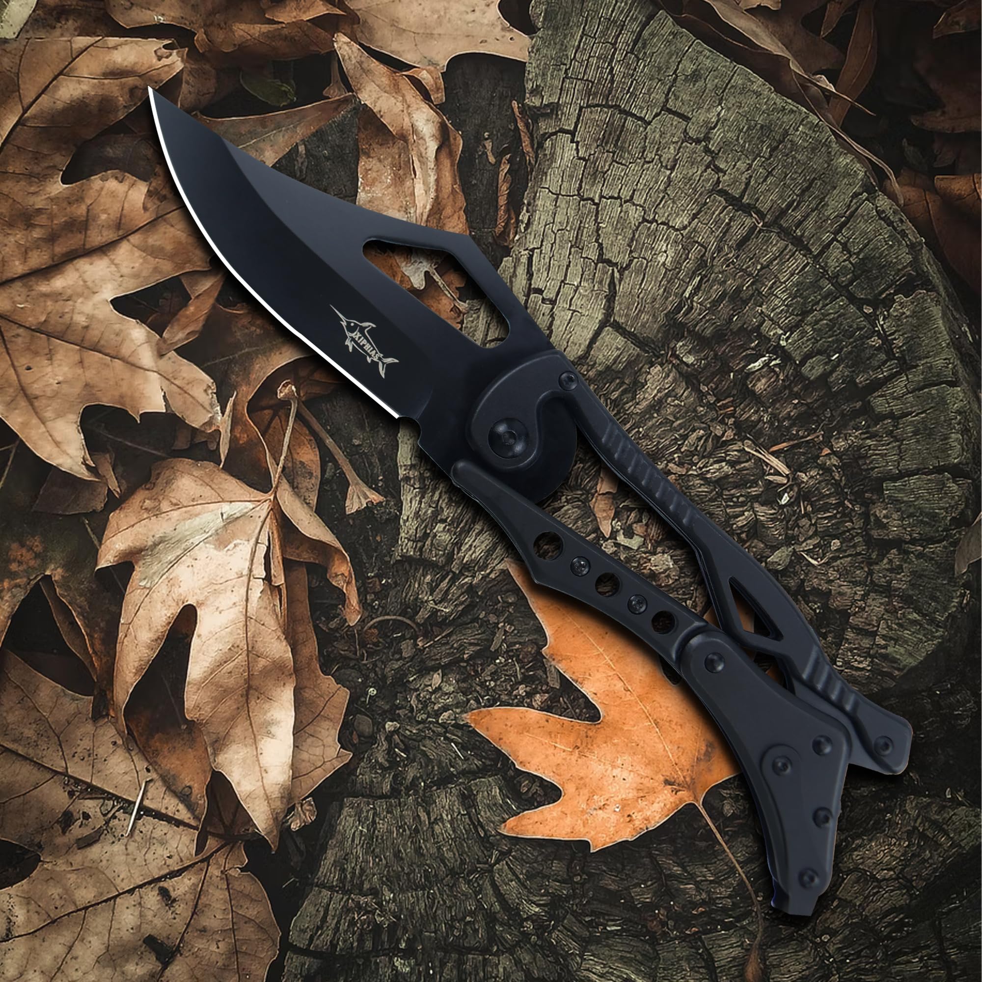 XIPHIAS Mechanical Creativity Pocket Folding Knife,9CR18 Steel Blade - 8.5" Total