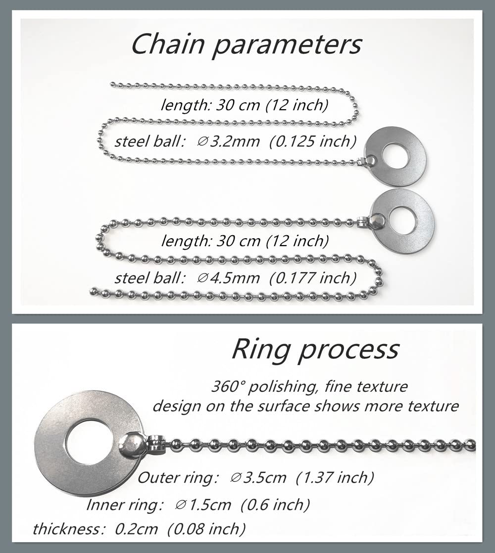 HYG Cymbal Sizzler Cymbal Chain, Big small 2pcs, Cymbal hiss, Sound effect adjustment Cymbal Chain for Rides, Crashes, Chinas, Drum Kits, Jazz Drums (2108092309)