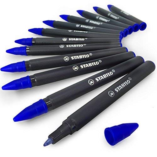 Stabilo Easy Start - 12 Refills - 0.5mm Rollerball - Blue - Pack of 12 Refills