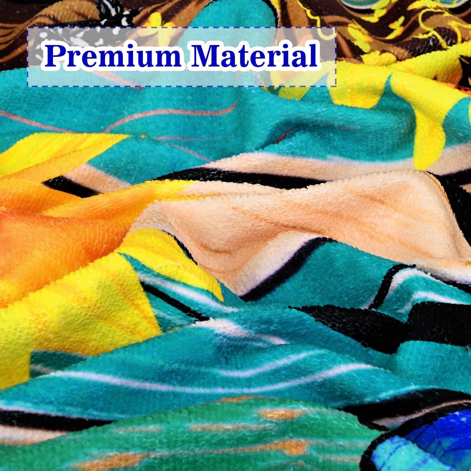 ASPMIZ 3 Pcs Sunflower Beach Towel Oversized Set Include Bath Towel Hand Towel Dish Towel, Microfiber Beach Towels for Adults Quick Dry Bulk Large, Absorbent Wooden Pool Towel Sand Free Bathroom Towel