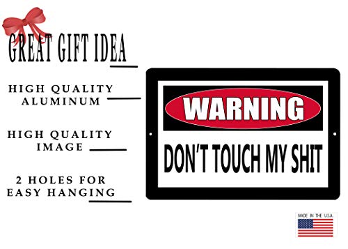 Rogue River Tactical Funny Metal Warning Tin Sign Wall Decor Man Cave Bar Don't Touch My