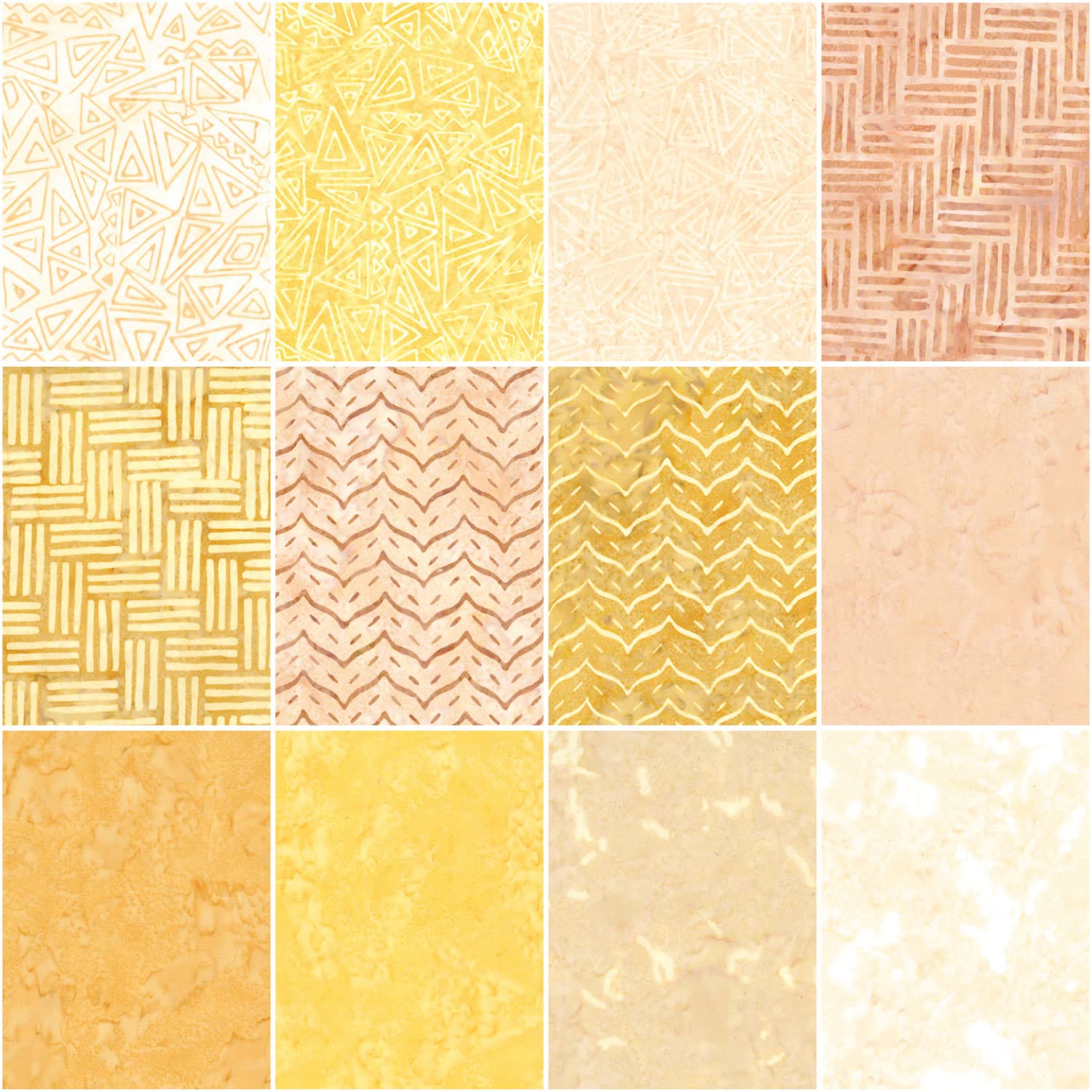 Bali Batik Golden Beach Strip-Pies 40 2.5-inch Strips Jelly Roll Benartex