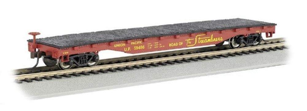 Bachmann Trains 17303 52' Flat Car - Union Pacific #59486 - HO Scale, Prototypical Colors