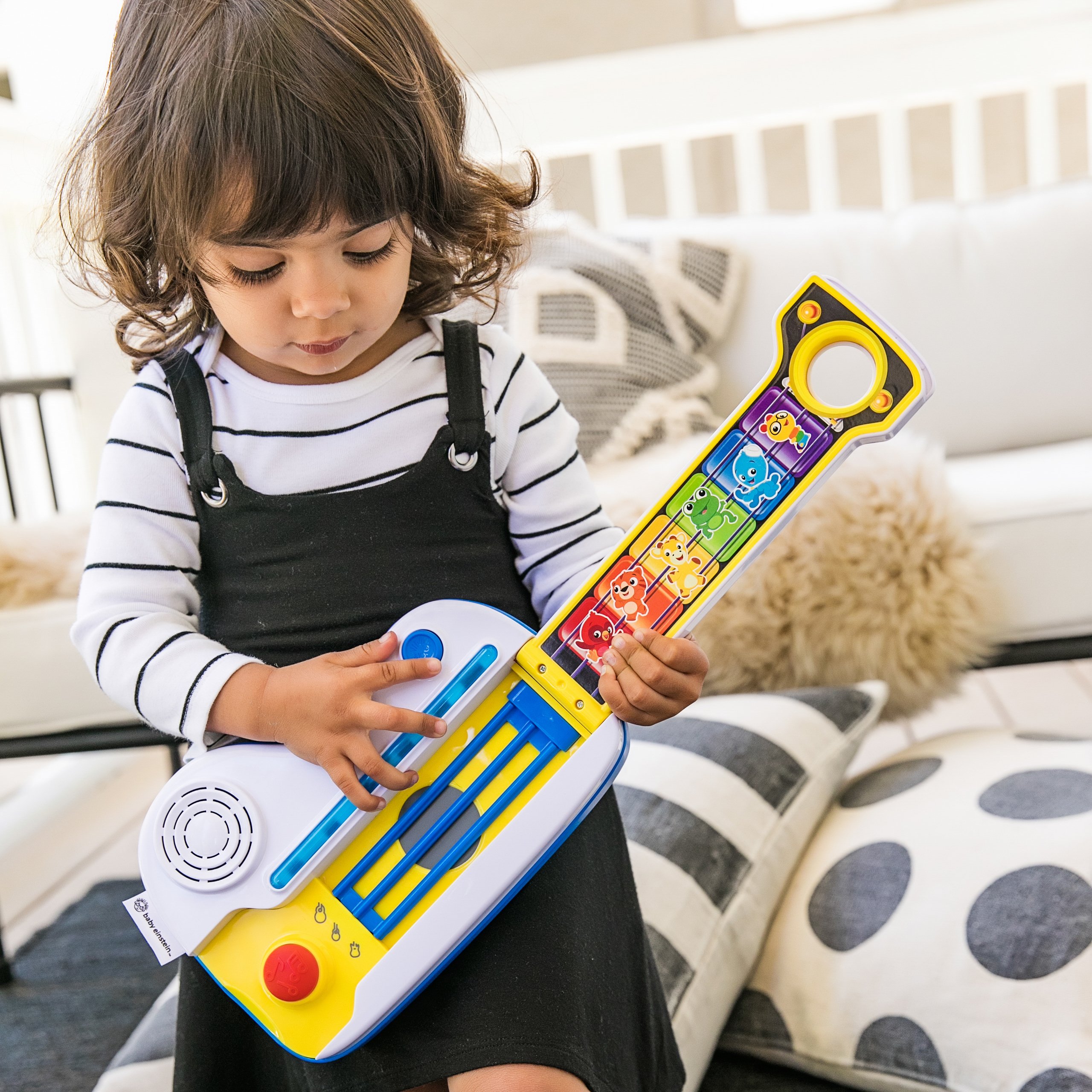 Baby Einstein Flip & Riff Keytar Musical Guitar and Piano Toddler Toy with Lights and Melodies, Ages 12 months and up