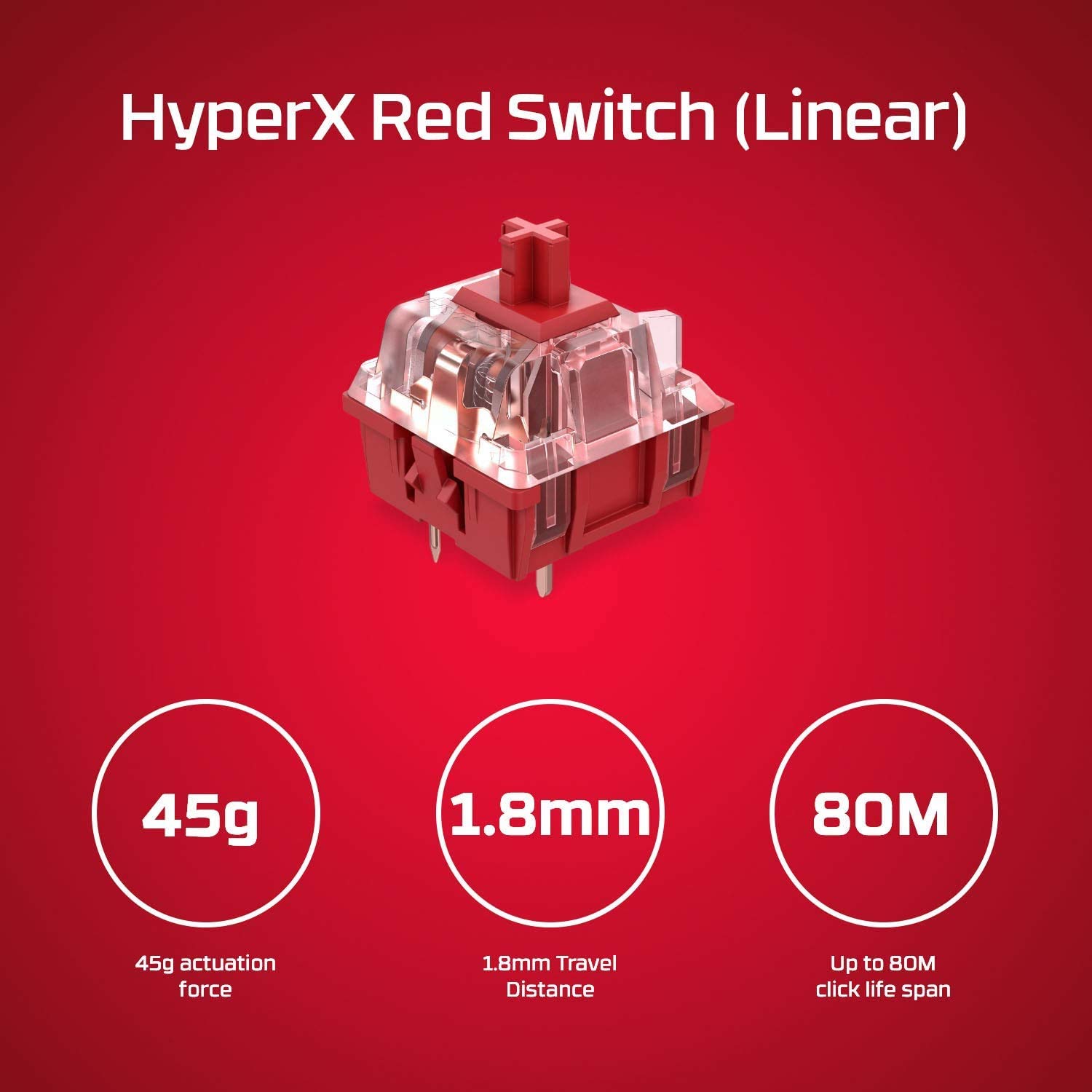 HyperX Alloy Origins Mechanical Gaming Keyboard HX-KB6RDX-US - Linear Red Switch (Renewed)