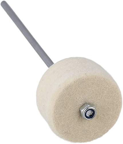 Jiayouy White Felt Bass Drum Beater Kick Drum Foot Pedal Beater Percussion Instrument Accessory Part Stainless Steel Shaft