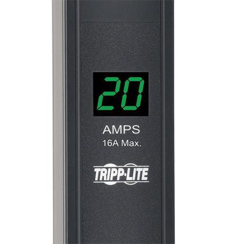 Tripp Lite Metered PDU, 20A, 14 Outlets (5-15/20R), 120V, L5-20P/5-20P Adapter, 0U Vertical Rack-Mount Power, 36 in. (PDUMV20-36),Black