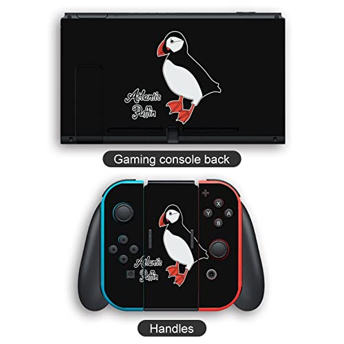 Bird Atlantic Puffin Cute Skin Decal Stickers Compatible with Switch Protective Faceplate Full Set Console