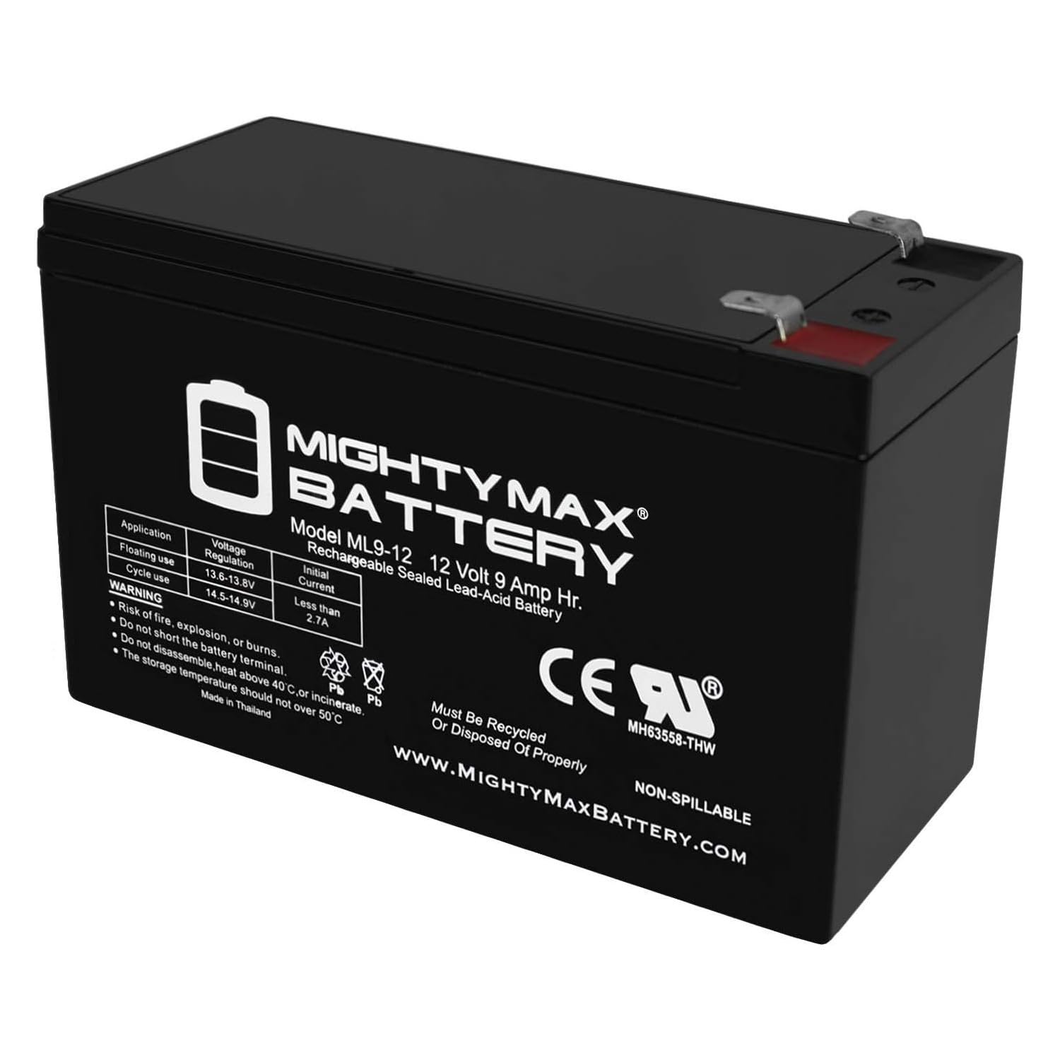 Mighty Max Battery 12V 9Ah SLA Battery Replaces Vexilar UP2012D FL-20 Ultra Pack