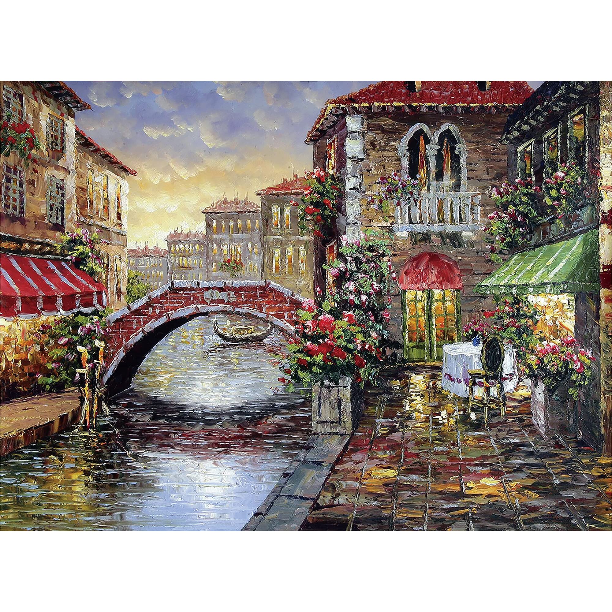 Jigsaw Puzzles 2-Pack 1000 Pieces, for Adults Families (Rose Town & Space Traveler) Pieces Fit Together Perfectly