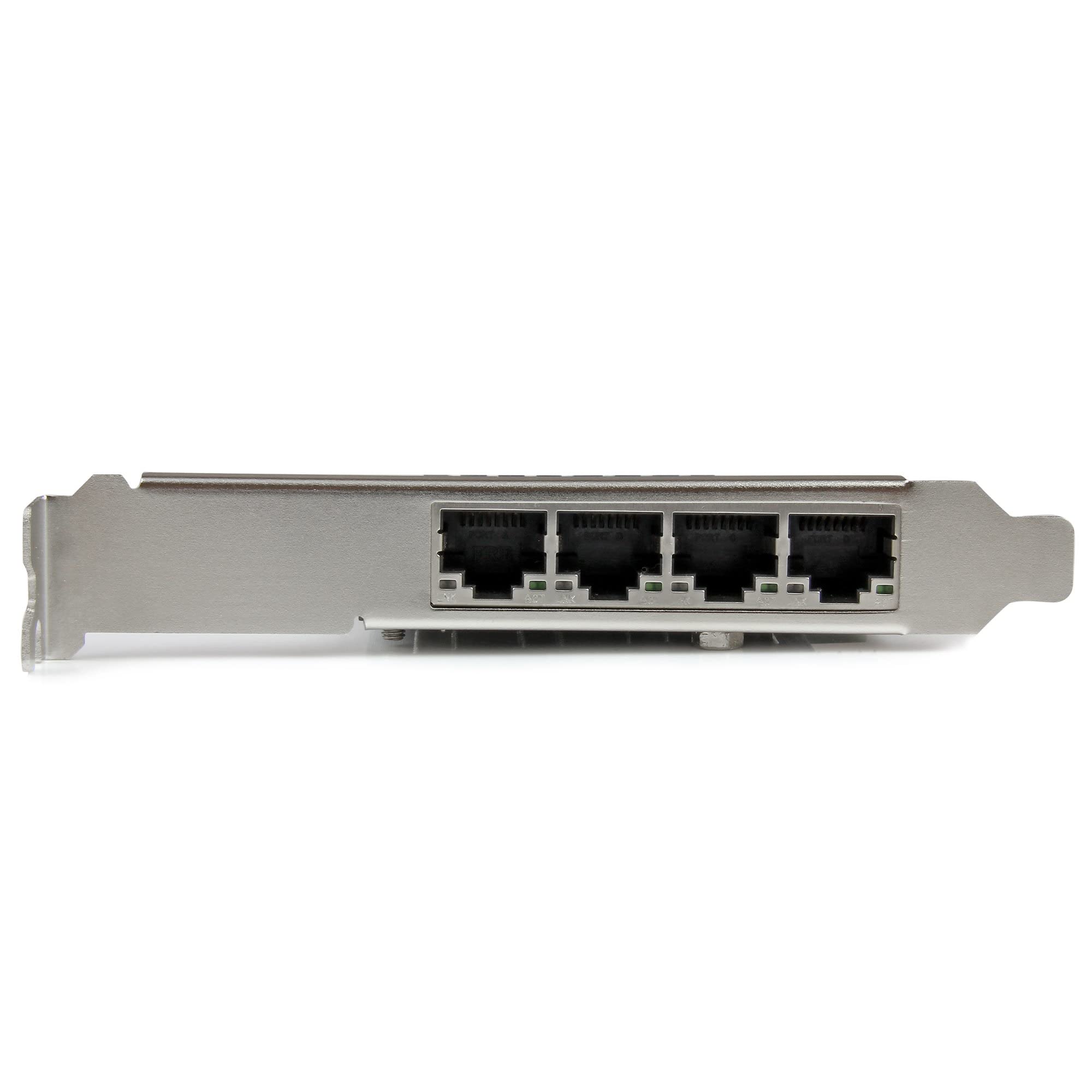 StarTech.com 4 Port PCIe Network Card - RJ45 Port - Intel i350 Chipset - Ethernet Server / Desktop Network Card – Dual Gigabit NIC Card (ST4000SPEXI),Black
