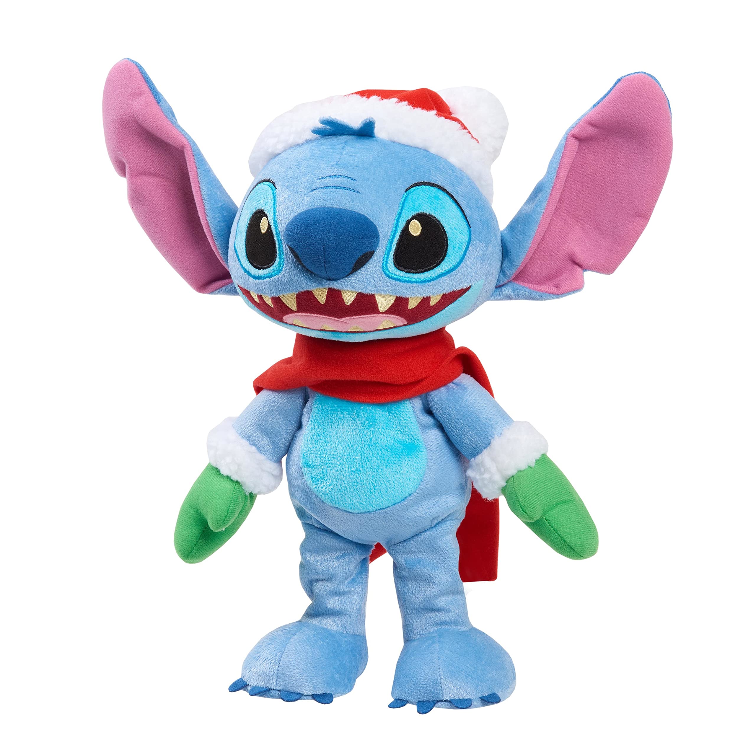 Just Play Disney Holiday Dancing Stitch 14-Inch Feature Plush, Kids Toys for Ages 3 Up