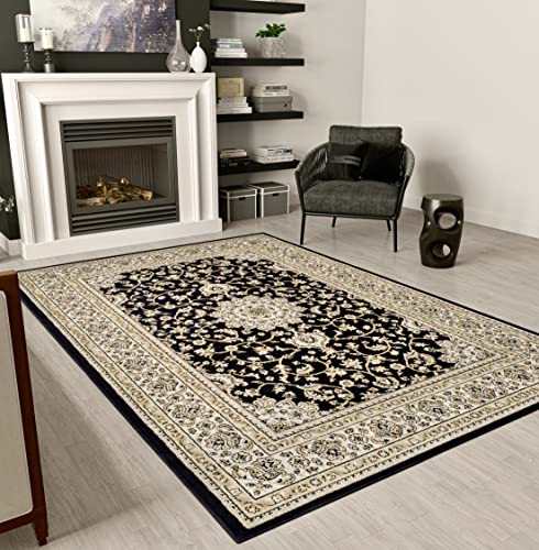 New Traditional Area Rugs 2x3 Black Foyer Rugs 2x4 Persian Rug with Medallion, 2x3 Red Scatter Rugs