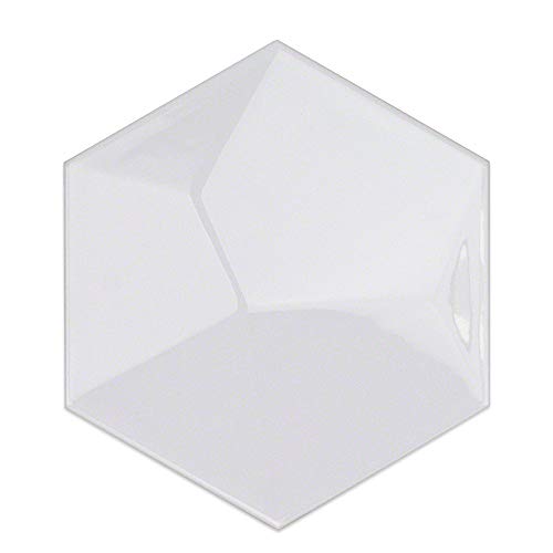 Bethlehem 3D Hexagon White 5.9" x 6.96" Polished Ceramic Wall Tile (1 Box Covers 5.4 sq. ft.)
