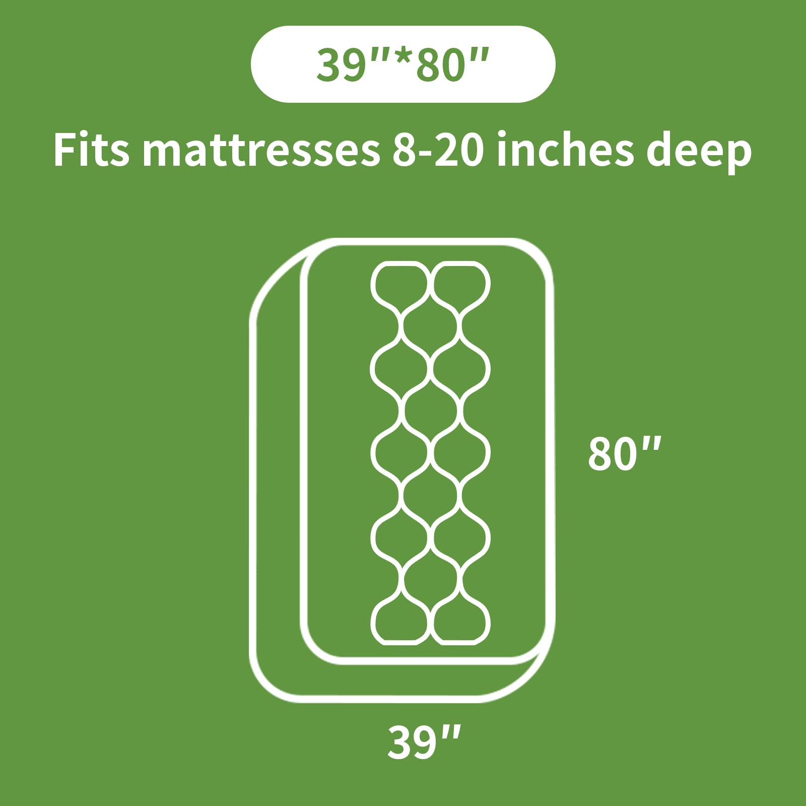 Mattress Topper with 1 Pillow Protector, Side Pocket, Waterproof Mattress Pad, Cooling Extra Thick Breathable Mattress Pad Cover,8-21β Deep Pocket-TwinXL Size