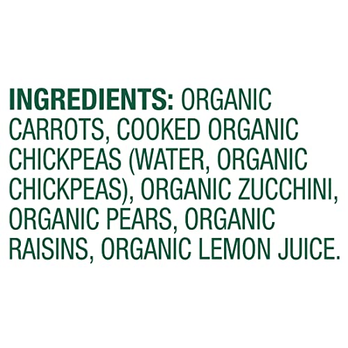 Sprout Organic Baby Food, Stage 2 Pouches, Carrot & Chickpea Plant Powered Protein, 3.5 Oz Purees (Pack of 12)