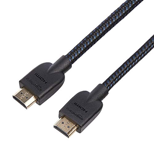 Amazon Basics 5-Pack HDMI Cable, 18Gbps High-Speed, 4K@60Hz, 2160p, Nylon-Braided Cord, Ethernet Ready, 10 Foot, Nylon