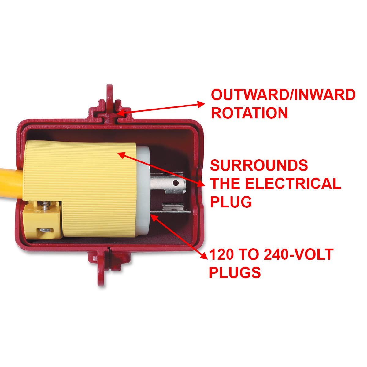 Master Lock 488 Lockout Tagout Electrical Plug Lockout, 220 - 550 Volts,Red