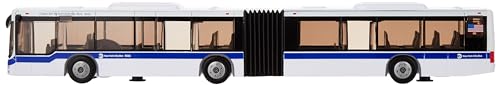 Daron RT8563 New York City MTA Metro Articulated Electric Bus 1:43 Scale- 16 Inches long White/Blue/Black